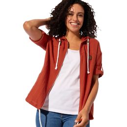 WITT Damen Blusenjacke mit Tunnelzug im Saum, rostrot, Gr&ouml;&szlig;e 38