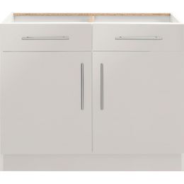 Wiho-K&uuml;chen Unterschrank WIHO K&Uuml;CHEN, B:100cm H:82cm T:57cm, beige, K&uuml;che, Schr&auml;nke, "Cali", 100 cm breit, ohne Arbeitsplatte