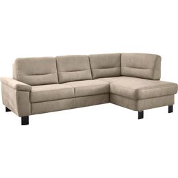 Ecksofa DIE PLANBAR, B:244cm H:88cm T:160cm, beige, 100% Polyester, Wohnzimmer, Sofas, "PP-PF23172 L-Form, Breite 244 cm", Eckgarnitur mit besonders