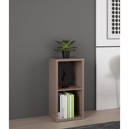 Standregal FORTE, B:39,5cm H:72,8cm T:32,9cm, orange, Holzwerkstoff, Wohnzimmer, Regale, "Mauro", Regal mit 2 F&auml;chern, B/H/T 38,2x72,9x32,9 cm,