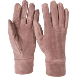 styleBREAKER Damen Fleecehandschuhe "Einfarbige Touchscreen Fleece Handschuhe", braun, Modisch, Obermaterial: 10% Elasthan EL. 90% Polyester PES.,