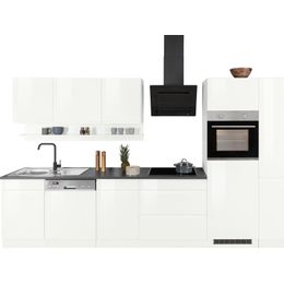 K&uuml;chenzeile KOCHSTATION, B:330cm H:200cm T:60cm, wei&szlig;, Komplettk&uuml;chen-Sets, "KS-Virginia,neu in verbesserter Ausf&uuml;hrung", Breite 330 cm, Soft-Close,