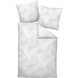 Bettw&auml;sche Janine, wei&szlig;, Mako-Satin, Obermaterial: 100% Baumwolle, Bettw&auml;sche, "MILANO 45125 08 * 155X220,80x80", mit Rei&szlig;verschluss