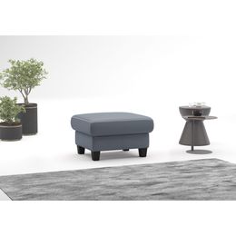 Polsterhocker OTTO HOME, B:77cm H:49cm T:67cm, blau, Hocker, "Varese", Kreuznaht in beige