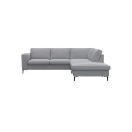 Ecksofa FLEXLUX, B:241cm H:85cm T:225cm, grau, 100% Polyester, Wohnzimmer, Sofas, "Fiore, bequem und komfortabel, zeitlos, L-Form", breite Armlehnen,