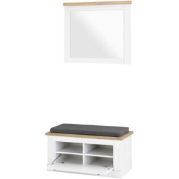 Garderoben-Set OTTO HOME, B:92cm H:200cm T:45cm, wei&szlig;, Flur, Kastenm&ouml;bel-Sets, "Westminster, Garderobe im Landhausstil, Komplettset mit viel