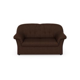 2-Sitzer DOMO collection, B:155cm H:82cm T:82cm, braun, 100% Polyester, Sofas, "Pegnitz f&uuml;r kleine R&auml;ume, Breite 155cm, bequem", zeitlos, elegante