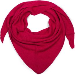 styleBREAKER Damen Dreieckstuch "Strick Dreiecktuch Einfarbig", pink, Modisch, Obermaterial: 10% Viskose CV. 5% Alpaka WP. 75% Polyacryl PAN. 10%