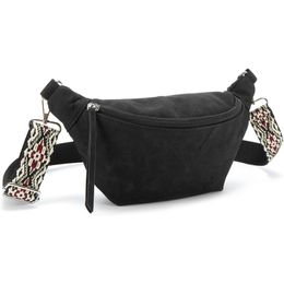 Vivance Damen Bauchtasche "Umh&auml;ngetasche, H&uuml;fttasche, Crossbody Bag, G&uuml;rteltasche", schwarz, Lederimitat, bestickt, unifarben, Taschen, Handtasche