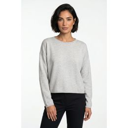 V&eacute;ro Moda VERO MODA Damen Strickpullover "VMEXCITING PLAIN LS O-NK ROLL PULLOV BOO", wei&szlig;, Gr. S, unifarben, Strick, Obermaterial: 72% Polyester, 18%