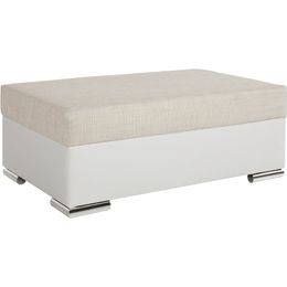 Hocker Collection AB, B:100cm H:40cm T:70cm, wei&szlig;, Wohnzimmer, Hocker, "John, B: 100 cm", optional Federkernpolsterung