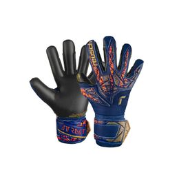 Reusch Kinder Torwarthandschuhe "Attrakt Gold X Junior", bunt, Gr. 7, mehrfarbig, 55% Elastodien, 30% Polyester, 5% Lederimitat, Handschuhe, mit