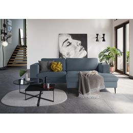 Ecksofa DOMO collection, B:244cm H:83cm T:173cm, grau, Wohnzimmer, Sofas, "Modica kompakt und elegant, Breite 244, L-Form", Auch in Cord, Fu&szlig;h&ouml;he