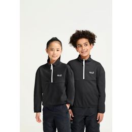 Jack Wolfskin Jungen Fleecepullover "TAUNUS 100 REBEL HZ K", schwarz, Gr. 152, Fleece, Obermaterial: 100% Polyester, Sweatshirts, mit w&auml;rmendem