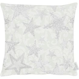 Dekokissen Apelt, B:40cm H:1cm L:40cm, grau, Obermaterial: 65% Polyester, 30% Viskose, 5% Polyacryl, Dekokissen_Sitzkissen_Kissenh&uuml;llen, "4711", 4711