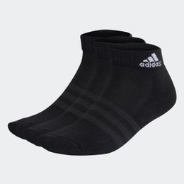 Damen Funktionssocken "CUSHIONED SPORTSWEAR ANKLE, 3 PAAR", adidas Performance, Gr. L, schwarz-wei&szlig;, Obermaterial: 62% Baumwolle, 34% Polyester, 3%