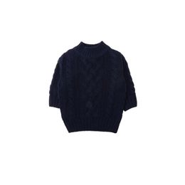 Liliput M&auml;dchen Strickpullover, blau, Gr. 62, unifarben, 100% Baumwolle, Pullover, mit sch&ouml;nem Zopfmuster