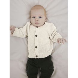 name it M&auml;dchen Strickjacke "NBNBUBBA LS KNIT CARD NOOS", Gr. 74, beige, Strick, Obermaterial: 100% Baumwolle, unifarben, Strickjacken, in dezent