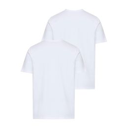 Hugo Herren T-Shirt "BLUE Naolo", wei&szlig;, Gr. L, unifarben, Single Jersey, Obermaterial: 96% Baumwolle, 4% Elasthan, Shirts, mit Markenlabel am Saum