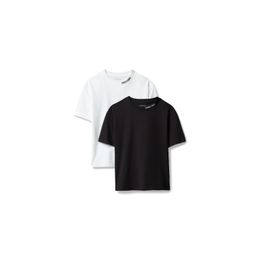 Jungen T-Shirt, schwarz-wei&szlig;, Gr. 4, Calvin Klein Jeans, unifarben, Single Jersey, Obermaterial: 100% Baumwolle, Shirts, Regular Fit, reine