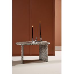 Couchtisch VENTURE HOME, B:45cm H:40cm T:70cm, grau, Wohnzimmer, Tische, Sofatisch, MDF, Mustermotiv, kompakt, dekorativ, modern