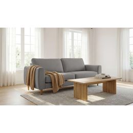 3-Sitzer OTTO HOME, B:212cm H:88cm T:90cm, grau, 100% polyester, Sofas, "Finnian", 212 cm, Chenille, elegante Massivholzf&uuml;&szlig;e
