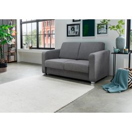 Ecksofa Home Affaire, B:159cm H:88cm T:87cm, grau, 100% Polyester, Wohnzimmer, Sofas, "Lazio modern und bequem, schmale Armlehnen, tolle