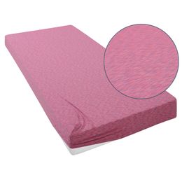 Spannbettlaken OTTO HOME, B:140cm L:200cm, rosa, Jersey, Obermaterial: 50% Baumwolle, 50% Polyester, Bettlaken, "Strawberry in uni oder bunten