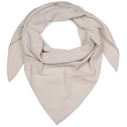 styleBREAKER Damen Dreieckstuch "Musselin Dreiecktuch Einfarbig", beige, Modisch, Obermaterial: 100% Baumwolle CO., Modet&uuml;cher