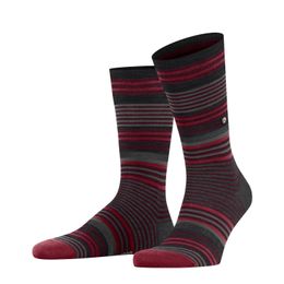 Burlington Damen Socken "Stripe", Gr. 40, rot, Obermaterial: 74% Schurwolle WV. 26% Polyamid PA., glatt, Socken