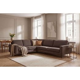 Ecksofa OTTO HOME, B:290cm H:89cm T:250cm, braun, 92% Polyester, 8% Nylon, Wohnzimmer, Sofas, "Pinto Skandi, 290 cm, Chenille, Struktur, Ottomane