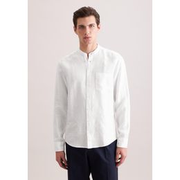 Seidensticker Herren Leinenhemd "Schwarze Rose", wei&szlig;, Gr. 39, unifarben, 100% Leinen, Hemden, Regular 1/1 Stehkragen Uni