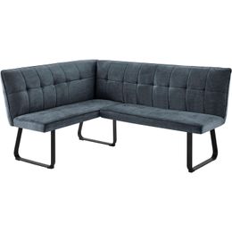 Eckbank ByLiving, B:168cm H:93,5cm T:128cm, grau, Metall, Polyester, Esszimmer, Sitzb&auml;nke, "Talea K&uuml;chenbank", Komortable Nosaqfederung und