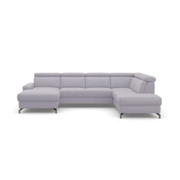 Sit & More Wohnlandschaft SIT & MORE, B:333cm T:226cm, grau, Sofas, "Scarlett U-Form", inklusive Kopfteilverstellung, optional Schlaffunktion & Bettkasten