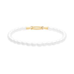 Tamaris Damen Armband "Pearl Charms", 18cm, Edelstahl Perlen, gold, Edelstahl, Perlen, Armb&auml;nder, mit Glasperle