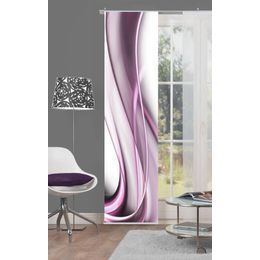 Schiebegardine Home Wohnideen, B:60cm H:245cm, lila, Polyester, Wohnzimmer, Gardinen, "ONDA", HxB: 245x60, inkl. Befestigungszubeh&ouml;r