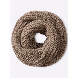 Heine Damen Modeschal, beige, Polyacryl, Modet&uuml;cher
