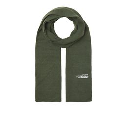 Jack & Jones JACK & JONES Herren Strickschal "JACCOLL SCARF SN", gr&uuml;n, bedruckt, Strick, Viskosemischung, Modet&uuml;cher