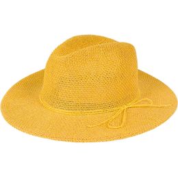 styleBREAKER Damen Sonnenhut "Panama Strohhut", gelb, Modisch, Obermaterial: 100% Papierstroh PAS., H&uuml;te