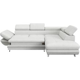 Ecksofa COTTA, B:277cm H:91cm T:104cm, wei&szlig;, Softlux-Kunstleder;Luxus-Kunstleder, Wohnzimmer, Sofas, "Enterprise L-Form, B: 277 cm", Arm- &