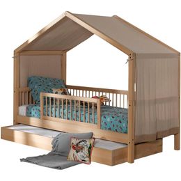 Hausbett Vipack, B:97,5cm H:170cm L:207,5cm, braun, Betten, "Forrest mit hochwertiger und stabiler Verarbeitung, Made in Europe", wahlweise ohne oder