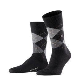 Burlington Damen Socken "Edinburgh", Gr. 46, schwarz, Obermaterial: 71% Schurwolle WV. 29% Polyamid PA., glatt, Socken