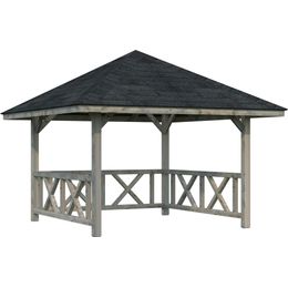 Holzpavillon Palmako, grau, Garten, Pavillons, "Bianca 8,3 m&sup2; Set 1", BxTxH: 300x300x319 cm