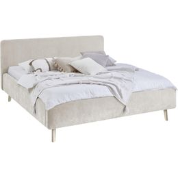 Meise M&ouml;bel Polsterbett MEISE.M&Ouml;BEL, B:201cm H:105cm L:218cm, beige, Betten, "MATTIS mit sandfarbenem Fu&szlig;, wahlweise mit Bettkasten", in verschiedenen Breiten,