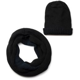 styleBREAKER "Strick Loop und Beanie Set" 2 Stk.