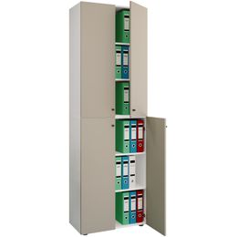 Aktenschrank Vcm, B:70cm T:40cm, grau, Obermaterial: 100% Holz Wood., B&uuml;ro, Schr&auml;nke, "B&uuml;roschrank B&uuml;cher Ordner Aktenschrank Lona 6fach"