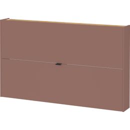 Schuhschrank Germania, B:140cm H:83cm T:18cm, braun, Holzwerkstoff, Flur, Schr&auml;nke, "Ameca", f&uuml;r schmale Flure, Tiefe: 18cm, Soft-close, Breite: 100