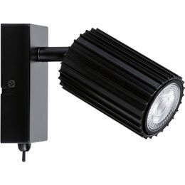 Paulmann Wandleuchte "Spot Lirena max 1x10W GU10 Schwarz 230V Metall", 1, H: 12,5cm, 1 Stk.schwarz matt, Wohnzimmer, Leuchten, Dimmbar