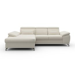 Sit & More Ecksofa SIT & MORE, B:295cm H:87cm T:180cm, beige, 100% Polyester, Wohnzimmer, Sofas, "Cabrio L-Form, B: 295 cm, mit Sitztiefen-, Arm- &