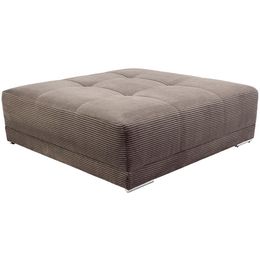 Jockenh&ouml;fer Hocker, B:120cm H:39cm T:120cm, grau, JOCKENH&Ouml;FER GRUPPE, Cord: 100% Polyester, Wohnzimmer, Hocker, "Moldau Hocker", Mega-Hocker im XXL-Format,